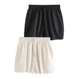 next Shorts Damen Gr&ouml;&szlig;e 44 ecru / schwarz