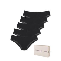 Lascana Jazz-Pants Slips schwarz Gr. 32/34 f&uuml;r Damen. Mit Spitze, Schleife. K&ouml;rpernah. Nachhaltig.