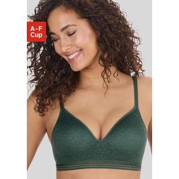 Lascana Bralette-BH 'Freya' tannengr&uuml;n Gr. 80A. Mit Integriertem Kissen und ohne B&uuml;gel und mit seitlichen St&auml;bchen