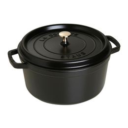 Staub Schmortopf Staub - LA Cocotte, Schwarz, Metall, 6,7 L, rund, Kochen, T&ouml;pfe, Schmort&ouml;pfe