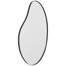 Mid.you Wandspiegel, Schwarz, Metall, Glas, Holzwerkstoff, oval, 52x87x2.5 cm, Bsci, Spiegel, Wandspiegel