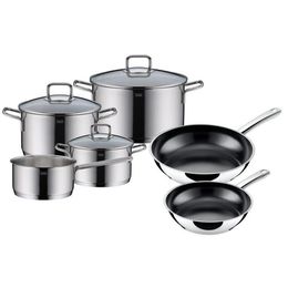 Silit Kochtopfset Extra Cook, Edelstahl, Metall, 6-teilig, 16 cm, 1.4 L, rund, 32.5x30.5x57 cm, backofengeeignet, hitzebest&auml;ndig,backofengeeignet, Kochen, T&ouml;pfe, Topfsets