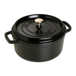 Staub Schmortopf LA Cocotte, Schwarz, Metall, 3,8 L, backofengeeignet, Kochen, T&ouml;pfe, Schmort&ouml;pfe