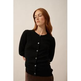 Just Cashmere Kaschmir-Cardigan "Laura" in Schwarz - 61% | Gr&ouml;&szlig;e M | Damen-pullover-cardigans