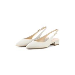Evita FRANCA Damen Sling Pumps - Glattleder Cremewei&szlig; - 39