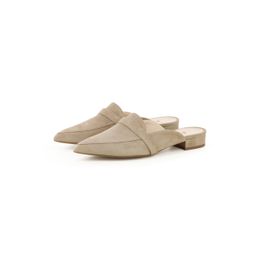 Evita FRANCA Damen Pantolette - Rauleder Hellbraun - 37