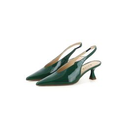 Evita PERLA Women's Sling Pumps - Patent Leather Dark Green - 39