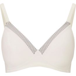 w&auml;schepur Damen T-Shirt-BH ohne B&uuml;gel aus dehnbarem Material wei&szlig;-bedruckt Gr&ouml;&szlig;e 90C