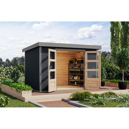 Karibu Gartenhaus &raquo;Jupiterino 4, in verschiedenen Farben&laquo; Massivholz