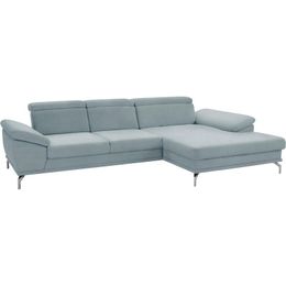 Sit & More sit&more Ecksofa &raquo;Scorpio L-Form&laquo; inklusive Sitztiefenverstellung, wahlweise mit Kopfverstellung blau