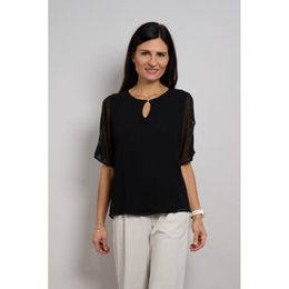 Seidel Moden Damen Chiffonbluse &raquo;Otto exclusiv&laquo; Halbarm mit Cut-Out-Detail und Glitzerstein - MADE IN GERMANY 34