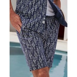 Lerros Herren Lerros Chinoshorts &raquo;Leichte Chino-Bermuda mit marinem Print&laquo; 34