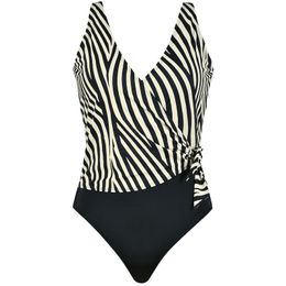 Naturana Damen Badeanzug &raquo;Riviera&laquo; Zebra-Print, V-Ausschnitt, bequem, modisch, gemustert 46, Cup B