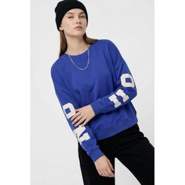 Only Damen Only Sweatshirt &raquo;ONLSWEAT L/S BACK/SLEEVE PRINT SWT NOOS&laquo; blau S (36)