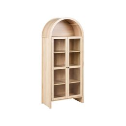 Beliani Vitrine GLENWOOD in Braun - (W) 79 x (H) 178 x (L) 40 cm | Gr.: onesize