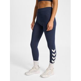 Hummel Leggings Hmlpulse Damen in DRESS BLUE MELANGE | Gr.: XS