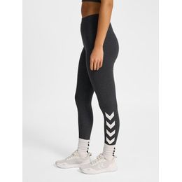 Hummel Leggings Hmlpulse Damen in BLACK MELANGE | Gr.: L