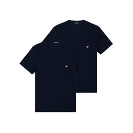 Emporio Armani 2er Pack T-Shirt in Dunkelblau | Gr.: S