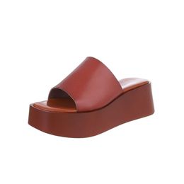 Ital-Design Sandale & Sandalette in Braun | Gr.: 37