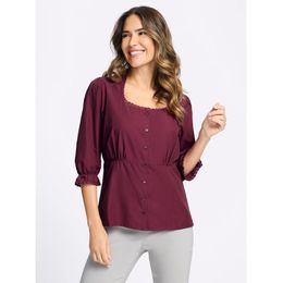 Sieh an! 3/4-Arm-Bluse in bordeaux | Gr.: 42