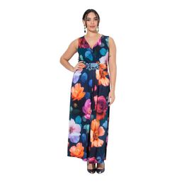 Ulla Popken Midikleid in schwarz | Gr.: 50-52