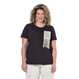Ulla Popken Shirt in schwarzbraun | Gr.: 50-52