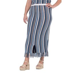 Ulla Popken Midirock in denimblau | Gr.: 58-60