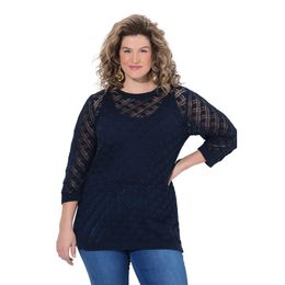 Ulla Popken Pullover in marine | Gr.: 50-52