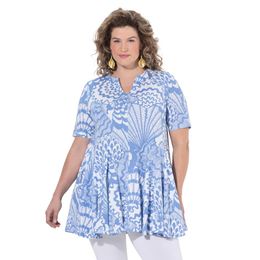 Ulla Popken Shirt in taubenblau | Gr.: 50-52