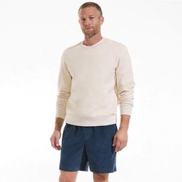 LANDS' END Feincord-Shorts mit Dehnbund, 18 cm, Herren,  Blau, Baumwolle, by Lands' End