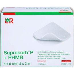 ACA M&uuml;ller Suprasorb P+PHMB Schaumverband 5x5 cm 10 St