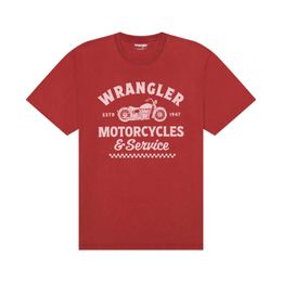 Wrangler T-Shirt American Tee ruby wine Herren M