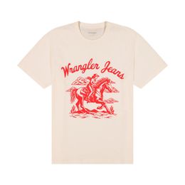 Wrangler T-Shirt Girlfriend Tee worn white Damen L