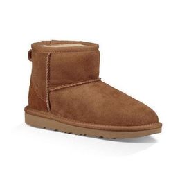 UGG Australia Winterboots UGG "Classic Mini 2", M&auml;dchen, Gr. 13 (31), braun (chestnut), Veloursleder, Schuhe Winterboots, Schlupfboot, Casula Boot in hochwertiger Twinface-Machart