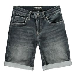 Jeansshorts Cars Jeans "CALIFORNIA Den", Herren, Gr. M, N-Gr, grau blau, Web, Obermaterial: 79% Baumwolle, 20% Polyester, 1% Elasthan, Abriebeffekte, regular fit, Jeans Jeansshorts