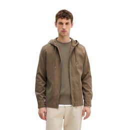 Marc O'Polo Kurzjacke MARC O'POLO "aus weichem Lyocell und Bio-Baumwolle", Herren, Gr. XXL, frozen taupe, Obermaterial: 57% Lyocell, 43% Baumwolle, unifarben, regular fit, Manschette, Jacken Kurzjacke