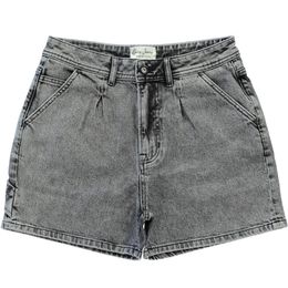 Jeansshorts Cars Jeans, M&auml;dchen, Gr. 10 (140), N-Gr, schwarz used, Denim/Jeans, Obermaterial: 99% Baumwolle, 1% Elasthan, relaxed fit kurz, Jeans Jeansshorts