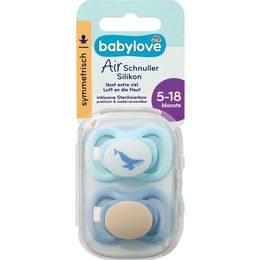 babylove Schnuller Air Silikon, symmetrisch, gr&uuml;n/beige, 5-18 Monate