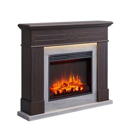 CrownFlame Elektrokamin 'Leandros' dunkle Eiche 2 kW