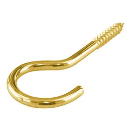 Suki Schraubhaken Messing blank 3 x 40 mm 4 St&uuml;ck