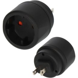 Fa.Brennenstuhl BRENNENSTUHL Reiseadapter "Reisestecker Euro/Konturenstecker/USA, Japan", B:5cm H:7,2cm T:5cmschwarz, Adapter