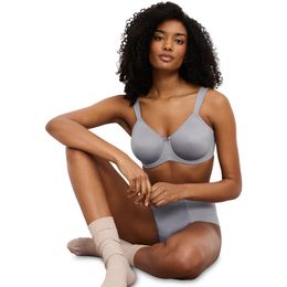 Triumph Damen Minimizer-BH "Essential Minimizer", Gr. 75, grau, Microtouch, Obermaterial: 70% Polyamid, 30% Elasthan, BHs, schimmerndes