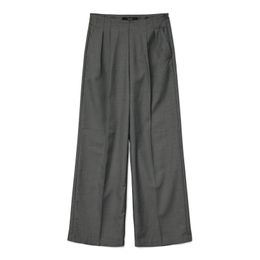 V&eacute;ro Moda VERO MODA Damen Anzughose "VMHAILEY HW WIDE PLEAT PANT NOOS", grau, Gr. 36, unifarben, Web, Obermaterial: 80% Polyester, 20% Viskose, Hosen, Hose mit