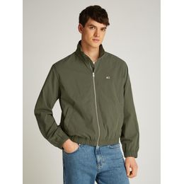 Tommy Jeans Herren Bomberjacke "TJM ESSENTIAL JACKET EXT", gr&uuml;n, Gr. S, unifarben, Web, Obermaterial: 100% Polyamid, Jacken, mit Logostickerei