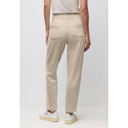 Street One Damen Stoffhose, beige, Gr. 36, unifarben, Web, 60% Baumwolle, 38% Polyester, 2% Elasthan, Hosen, Elastikbund mit Tunnelzug