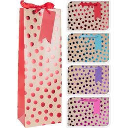 SONSTIGE Geschenktasche Flasche DOTS