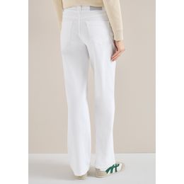 Cecil Damen Loose-fit-Jeanswei&szlig;, Gr. 36, unifarben, Jeans, 78% Baumwolle, 21% Elastomultiester, 1% Elasthan, Jeans, High Waist