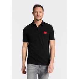Poloshirt Hugo "Dereso", Herren, Gr. XL, schwarz001, Jersey, Obermaterial: 100% Baumwolle, unifarben, slim fit normal, Rundhals, B&uuml;ndchen, Shirts, Slim Fit, Kurzarm, Hugo Weblabel