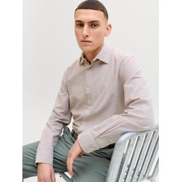 Jack & Jones JACK & JONES Herren Langarmhemd "JJEBREEZE LINEN BLEND SHIRT L/S SN"string, Gr. S, unifarben, Web, Obermaterial: 70% Baumwolle, 30% Leinen, Hemden,