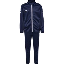 Hummel Jungen Trainingsanzug "HMLLOGO SUIT KIDS", blau, Gr. 140, unifarben, Stoff, Obermaterial: 100% Polyester, Sportanz&uuml;ge, f&uuml;r Kinder und